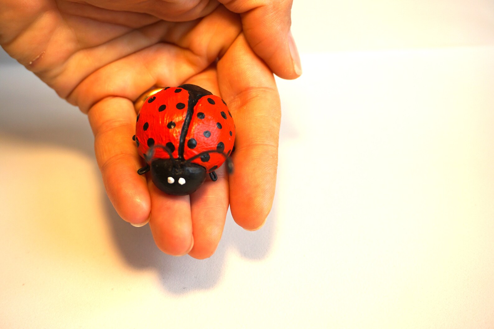 Ladybug of Wire and Cold Porcelain. Wire and Porcelain Bug. | Etsy
