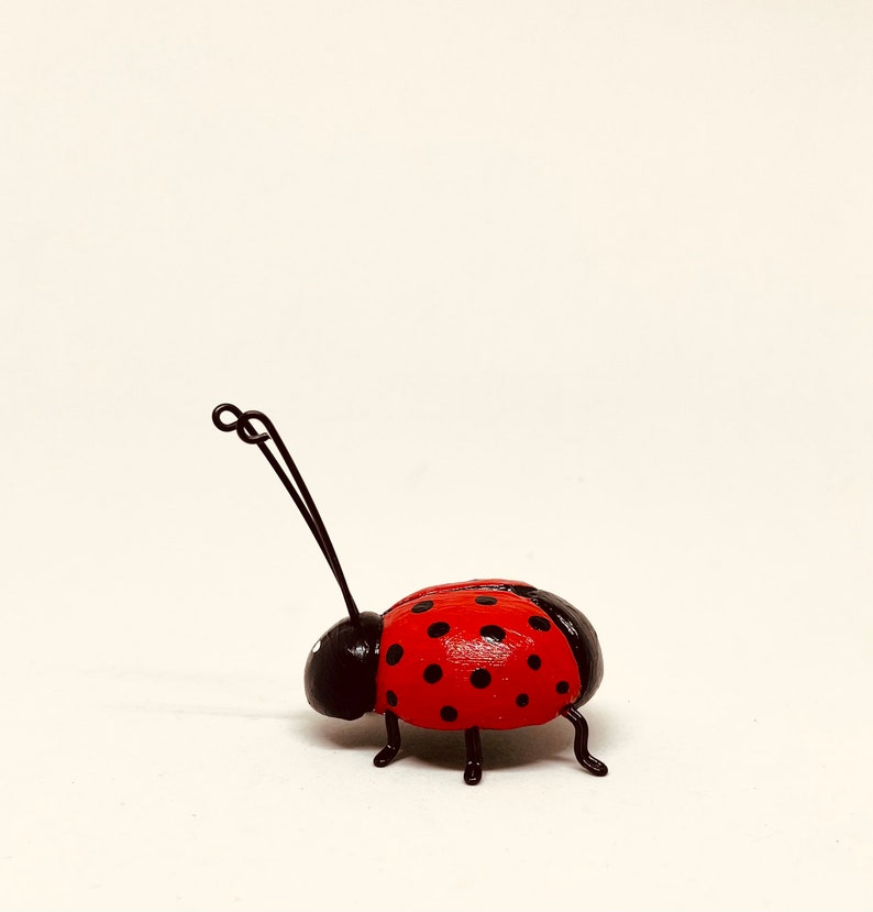 Ladybug of Wire and Cold Porcelain. Wire and Porcelain Bug. - Etsy