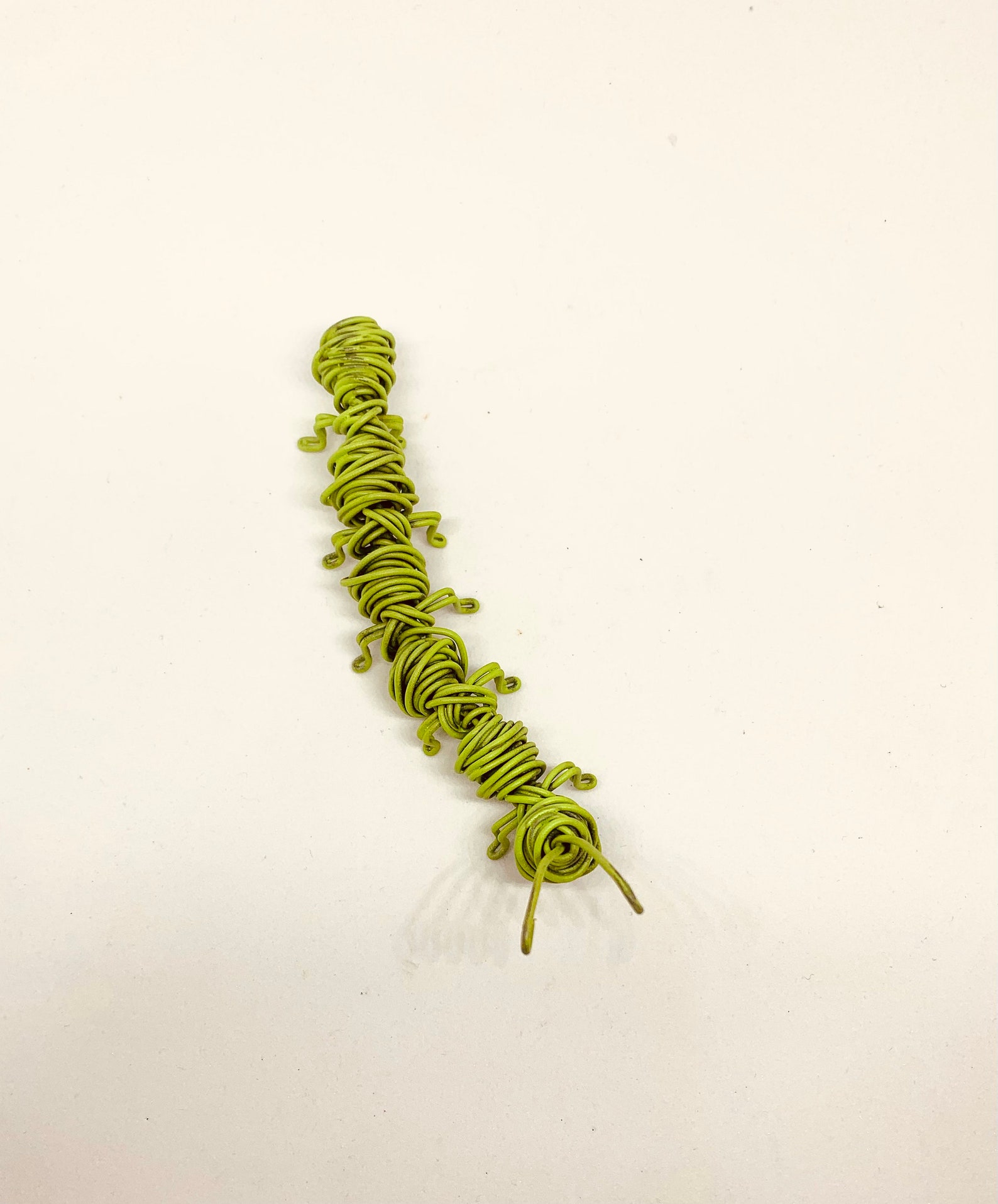 Green Centipede. Caterpillar on Wire. Centipede Sculpture. Green Worm ...