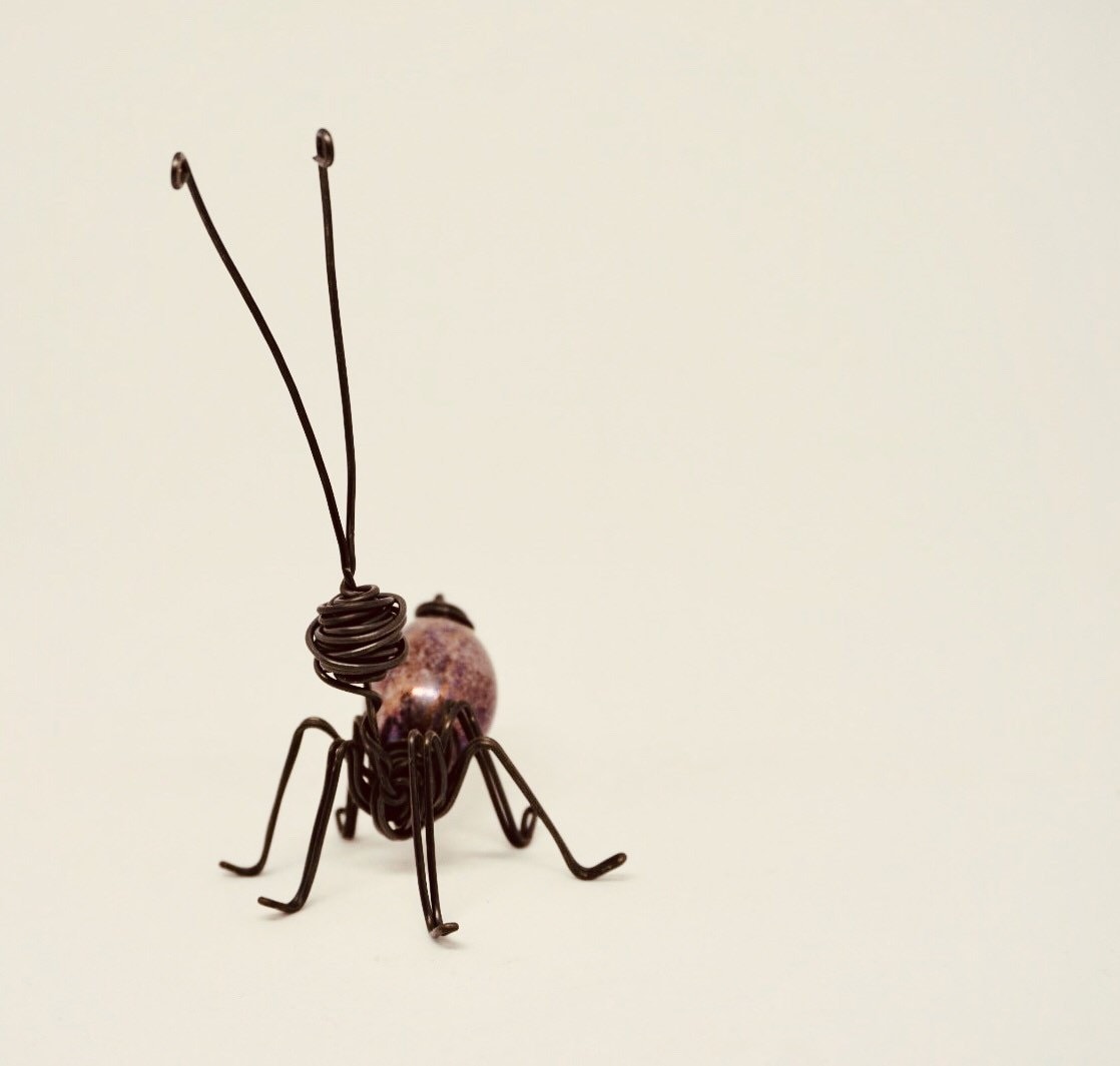 Violet ant enameled ceramic ant. Barcelona. Wire and ceramic | Etsy