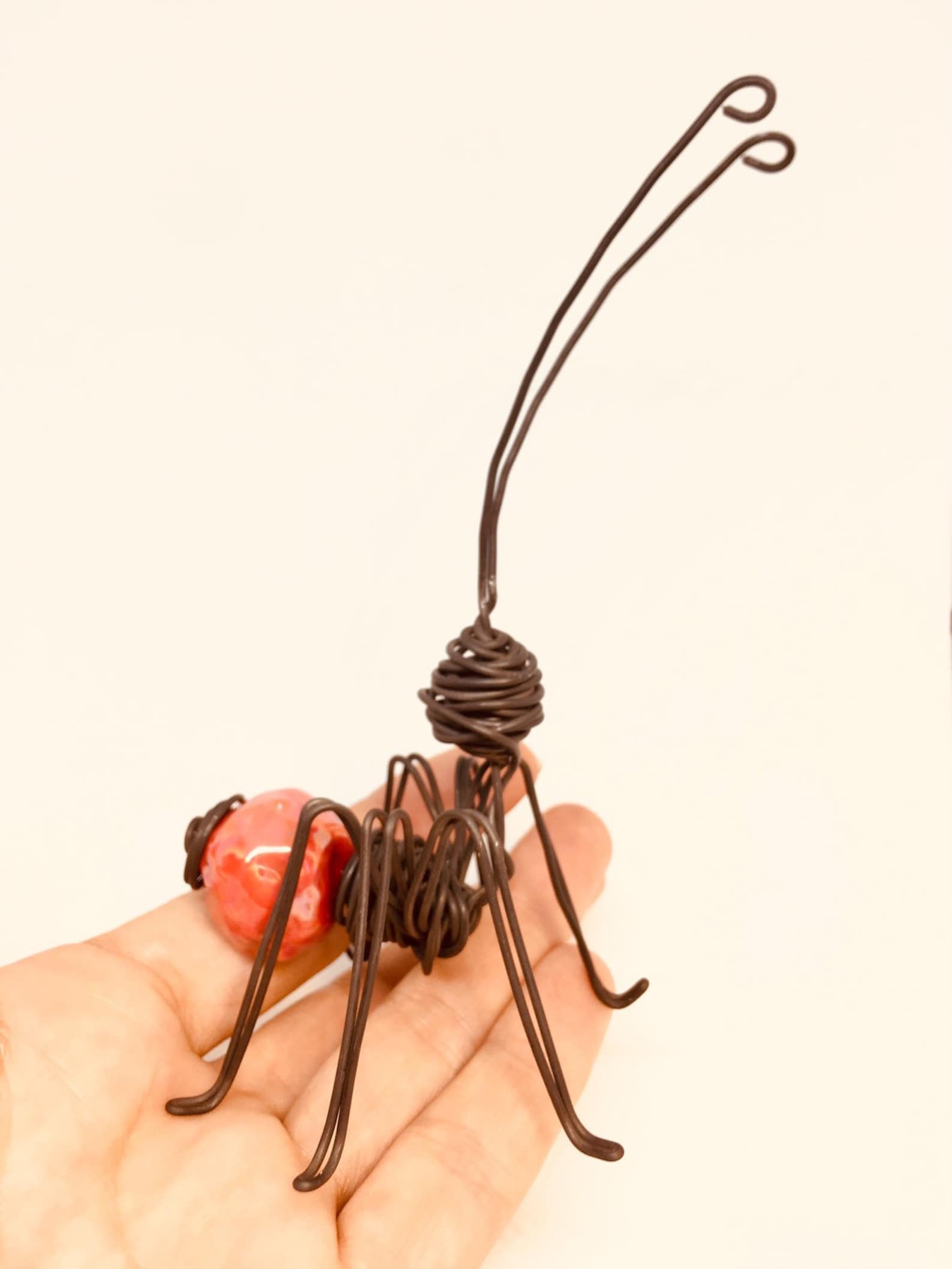 Wire Sculpture. Wire Bug. Red Ant. Ceramic and Wire Ant. - Etsy UK