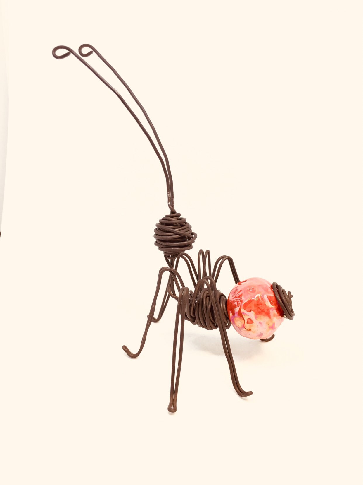 Wire Sculpture. Wire Bug. Red Ant. Ceramic and Wire Ant. - Etsy UK