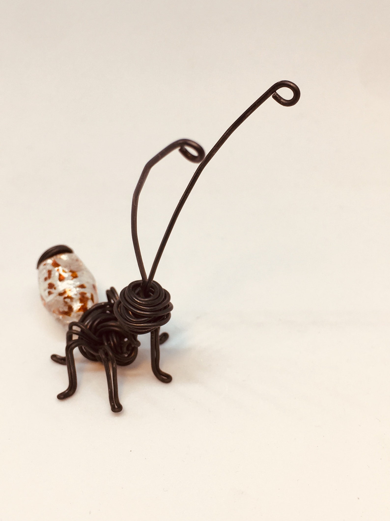 Ant on Wire With Glass Insect on Wire Sculpture With | Etsy