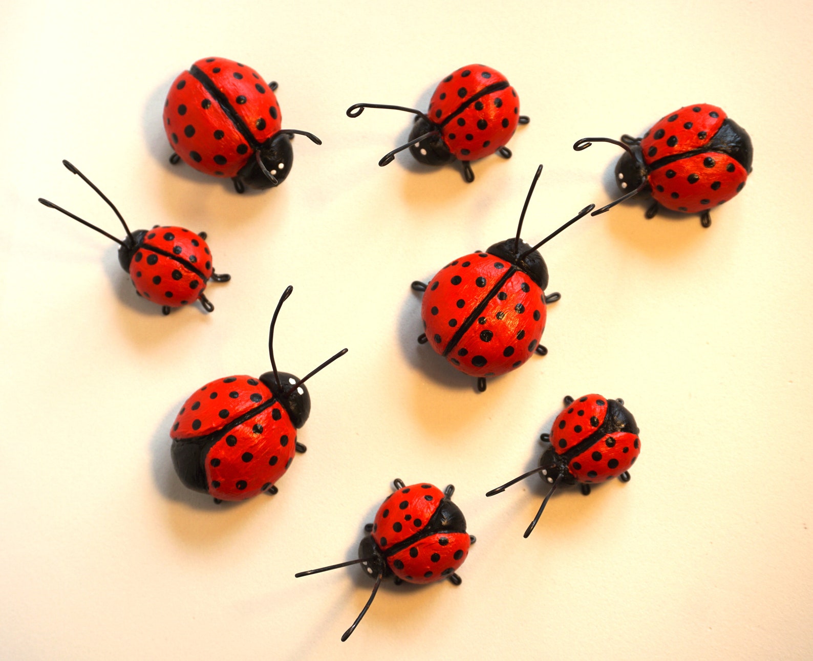 Ladybug of Wire and Cold Porcelain. Wire and Porcelain Bug. - Etsy