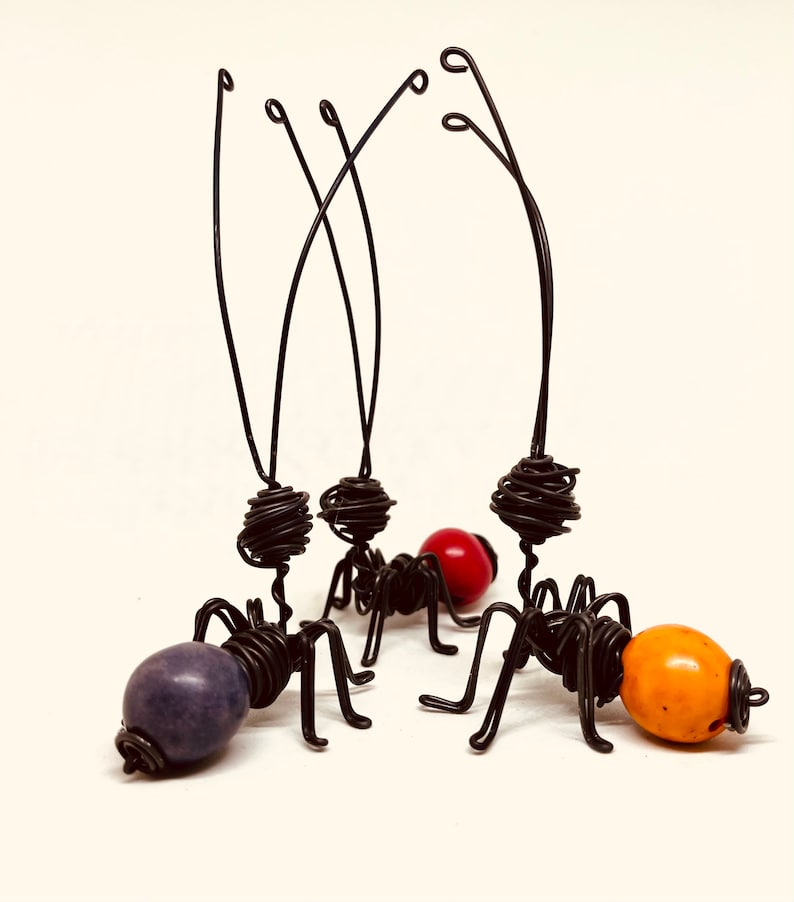 Black and Yellow Ant Figure. Sculpture With Bottle Seed. | Etsy