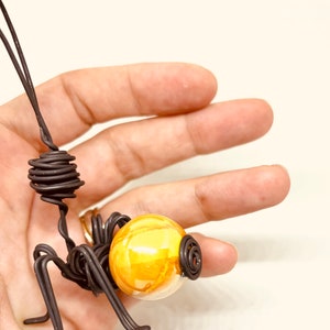 Modernist Ceramics. Ant Sculpture. Ornament Insect. Ant on Wire. Yellow ...