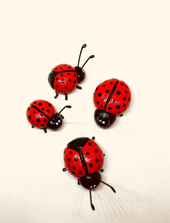 Ladybug Figure. Ladybug Ornament. Cow of San Antonio. Red | Etsy