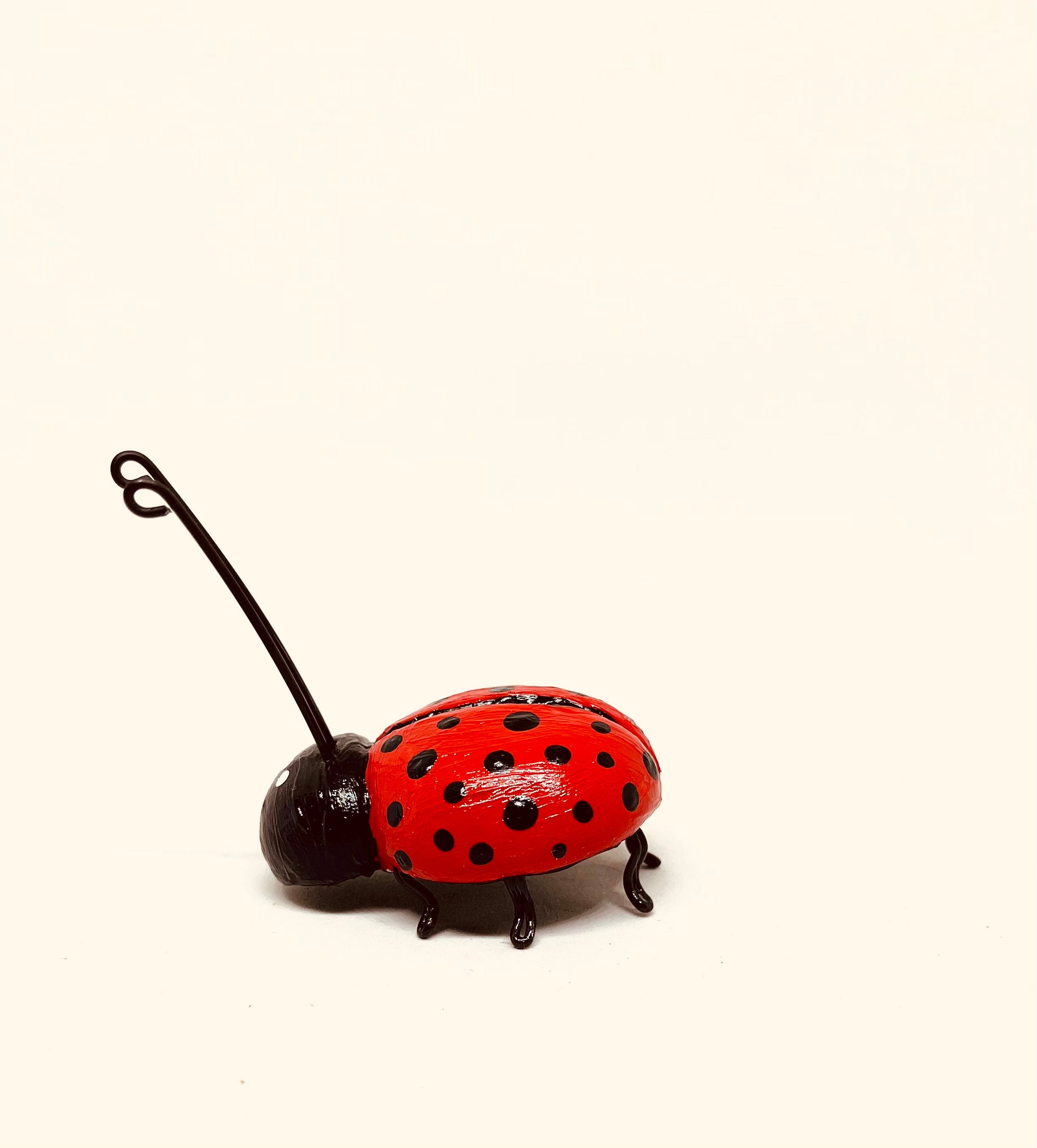 Porcelain Cow of San Antonio. Red and Black Ladybug. Handmade Ladybug ...