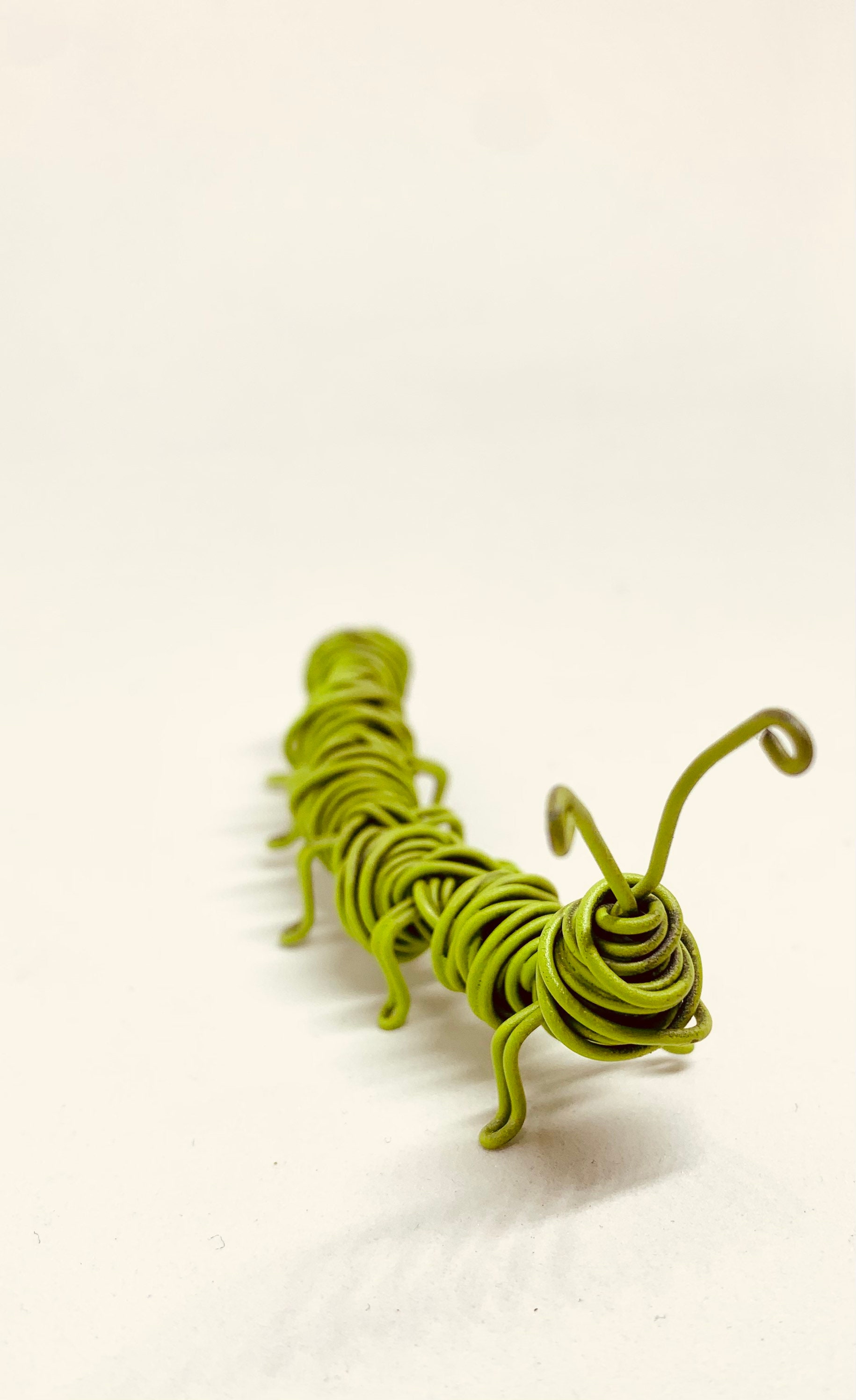 Green Centipede. Caterpillar on Wire. Centipede Sculpture. Green Worm ...