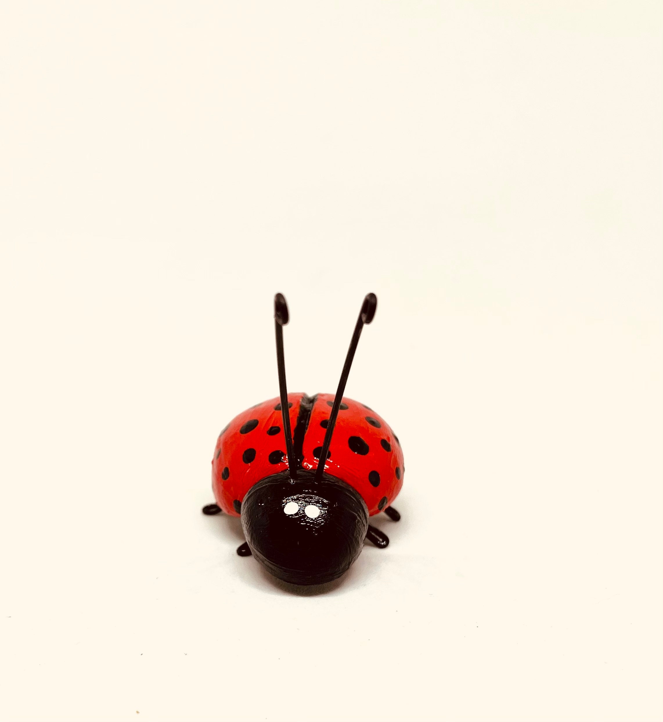 Porcelain Cow of San Antonio. Red and Black Ladybug. Handmade Ladybug ...