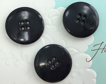Big Black Buttons | Etsy