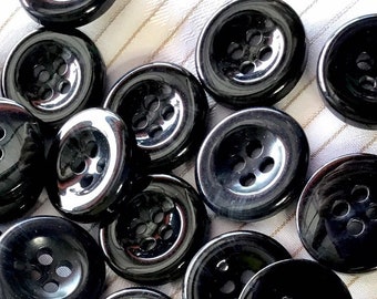 Italian Grey BUTTONS LARGE 2 HOLE Buttons 1 25mm 40L | Etsy