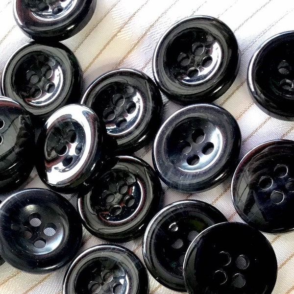 Black Matte Buttons - Etsy