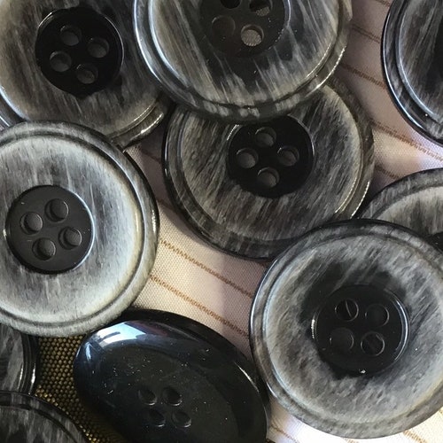 1 Grey Buttons WHOLESALE 4 Hole Buttons VINTAGE 25mm 40L - Etsy
