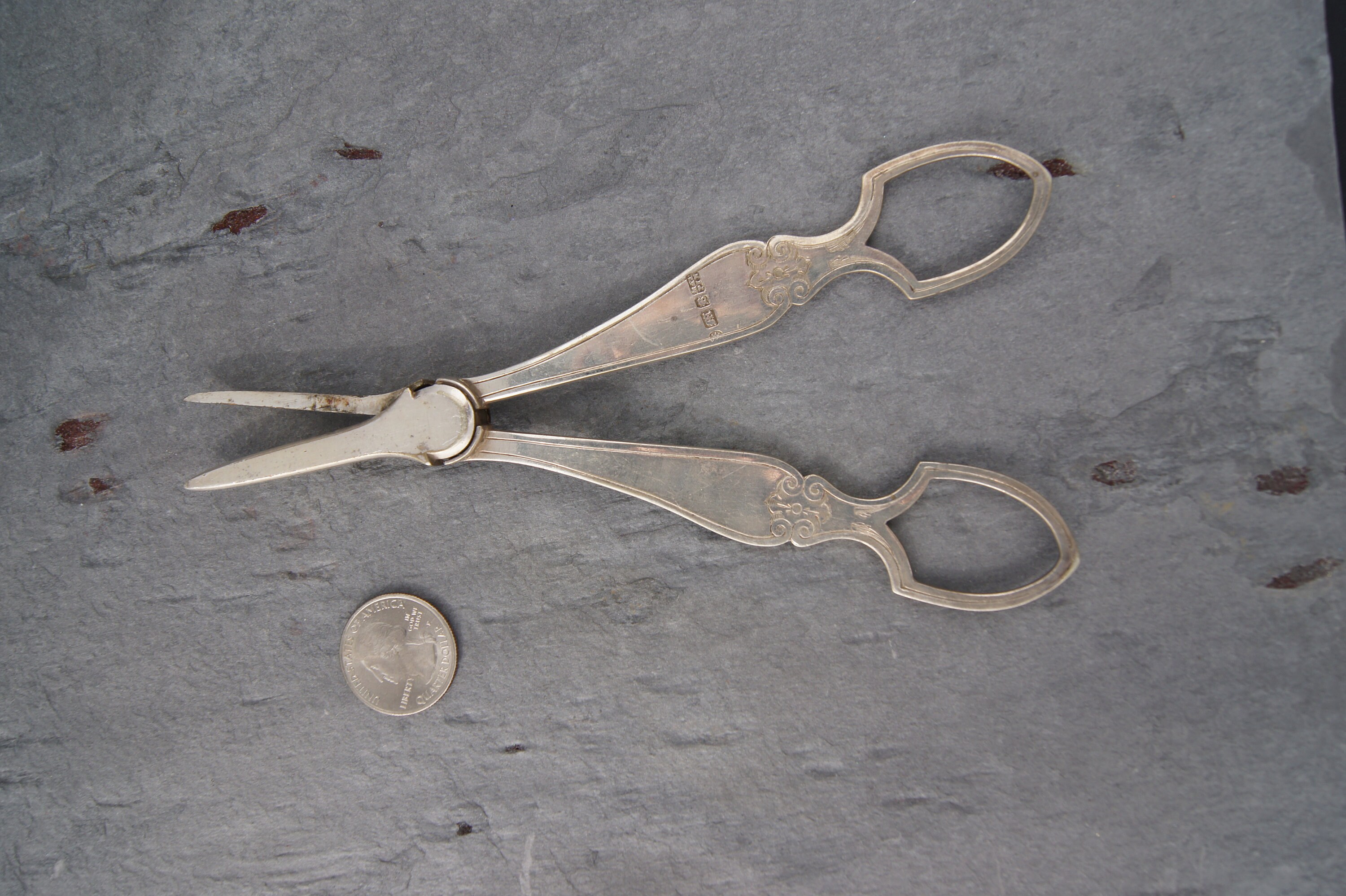 Sterling Silver Antique Victorian Era Scissors C. 1840s Grape Shears ...
