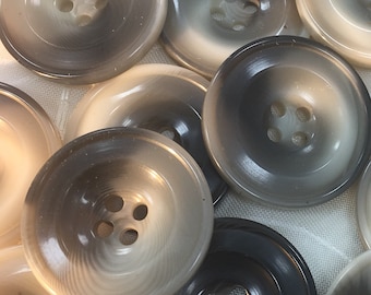 1 Grey Buttons WHOLESALE 4 Hole Buttons VINTAGE 25mm 40L - Etsy