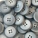 Vintage Light Gray Italian Buttons: 4-hole Designer Clothing Buttons ...