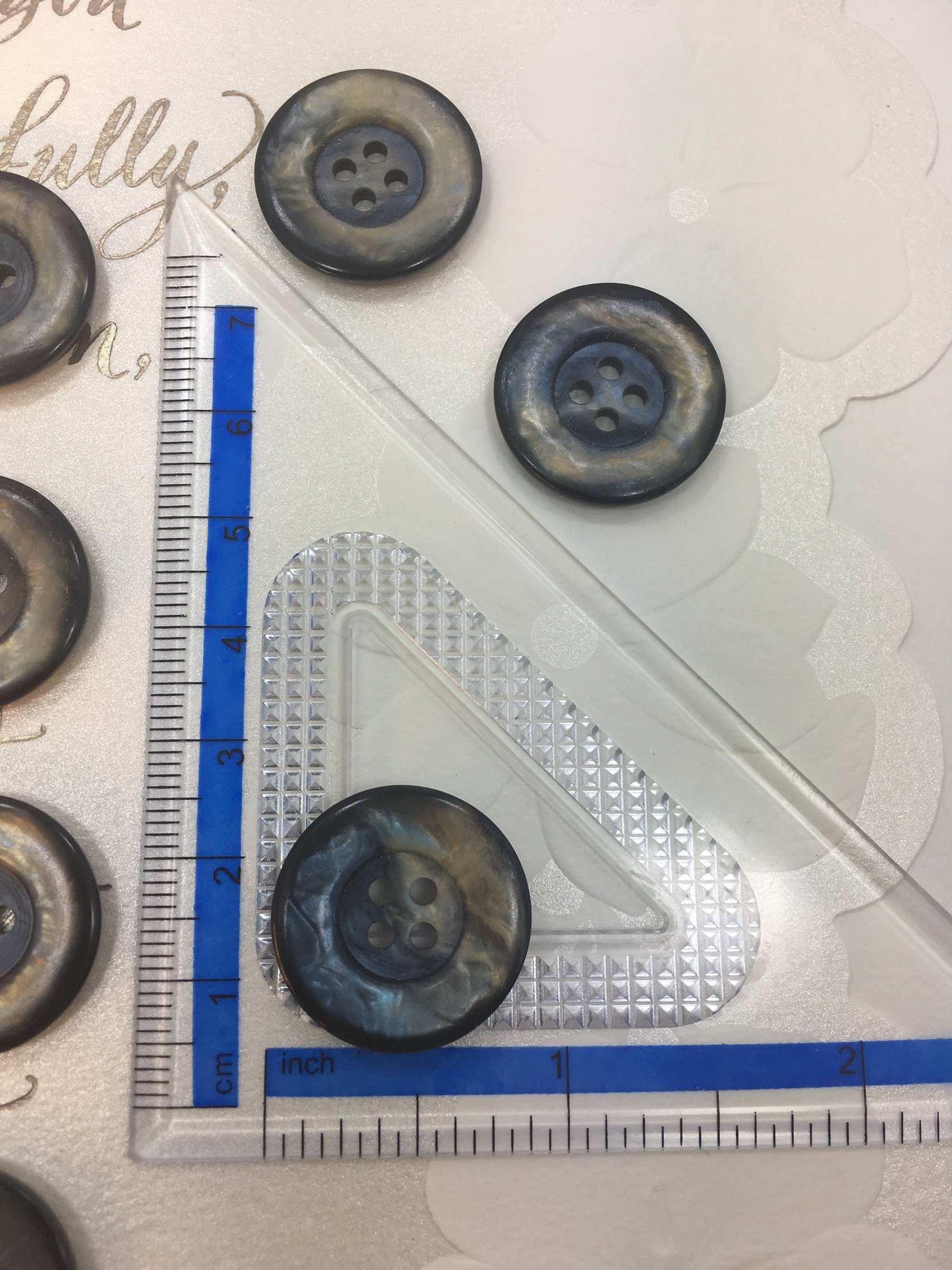 QUALITY 7/8" Pearl-like Old Navy Buttons ITALIAN Vintage Sewing Button ...