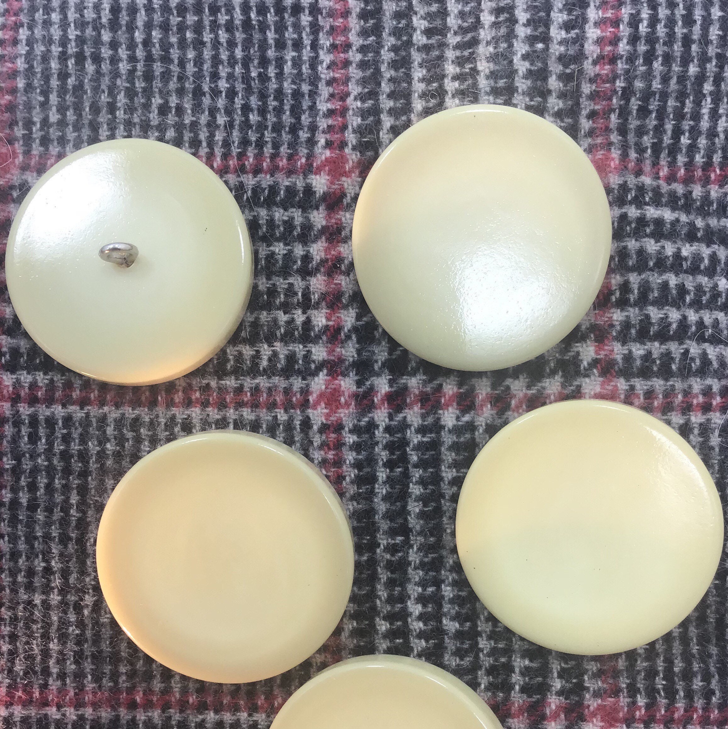 VINTAGE 1-3/8 Ivory Cream Shank Buttons ITALIAN Quality - Etsy