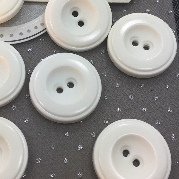 White Buttons - Etsy