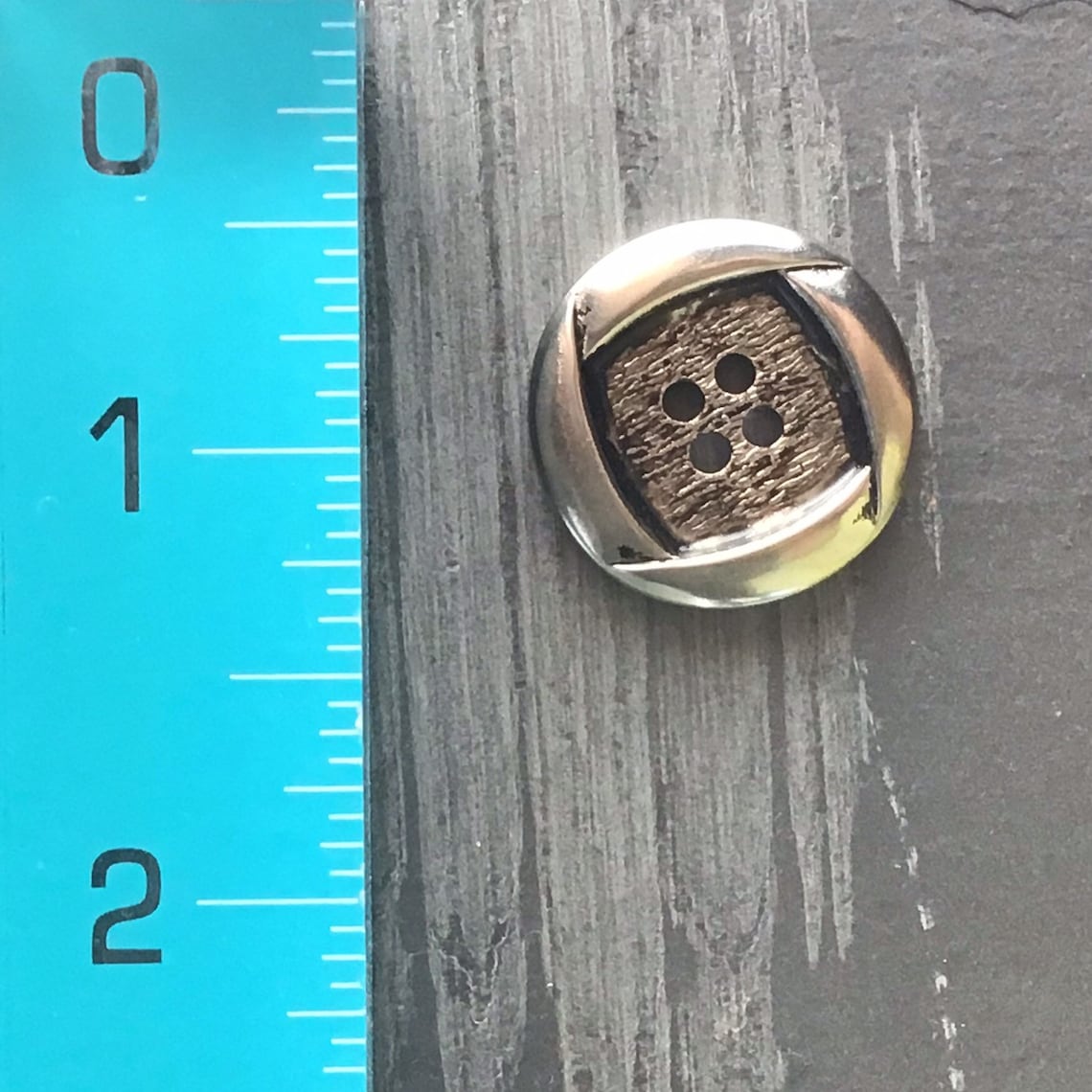 SILVER METAL Buttons 7/8 Vintage 4 Hole Metal Buttons | Etsy