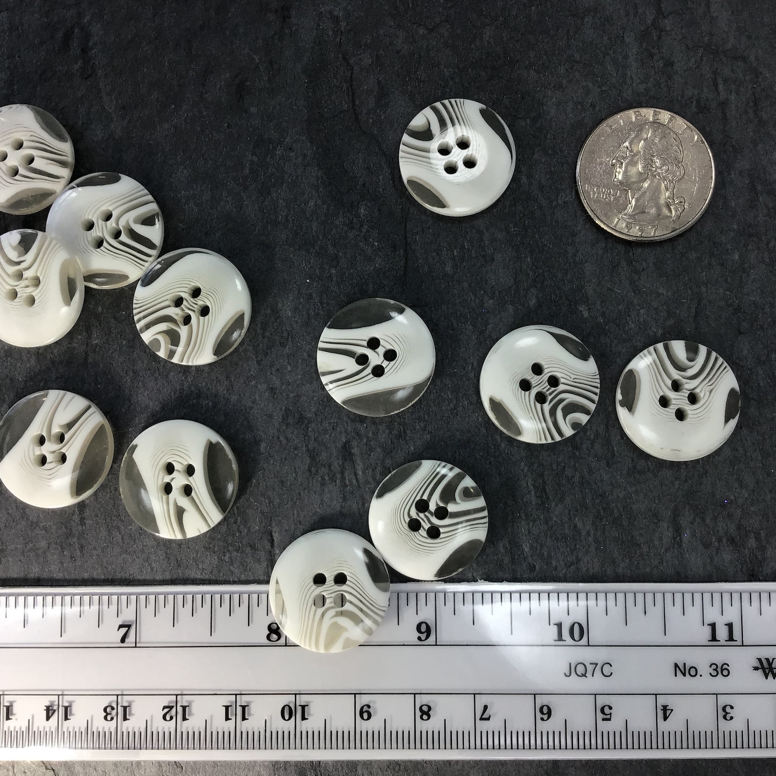 QUALITY Textured WHITE Clear Buttons 4 Hole ITALIAN Vintage - Etsy