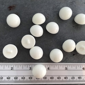 Snow White Dome Buttons and Black Round Dome Vintage Sewing Button for ...