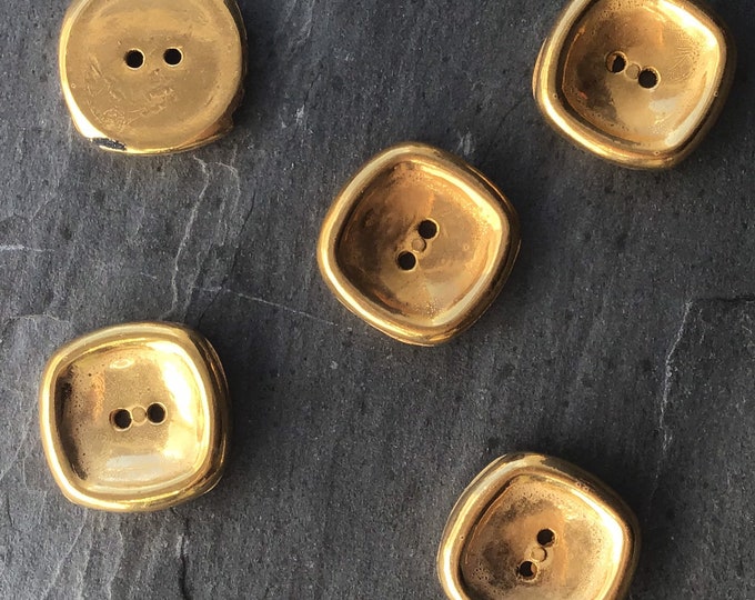 Tennis Metallic Gold Buttons VINTAGE Gold Shank Buttons / Pants Buttons ...