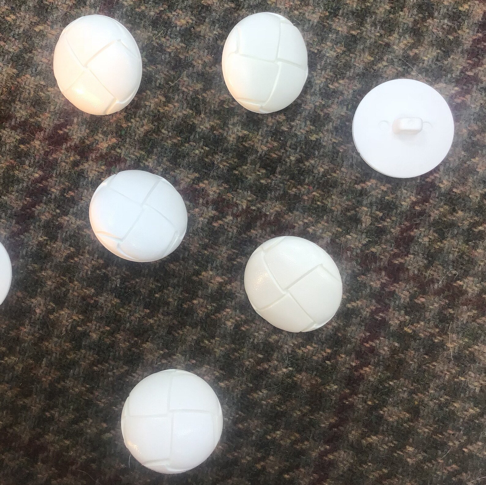 1 Vintage WHITE Shank Buttons ITALIAN Vintage Sewing | Etsy