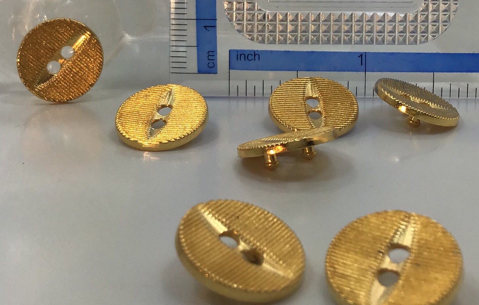 QUALITY 5/8 Gold Metal 2Hole Buttons ITALIAN Vintage | Etsy