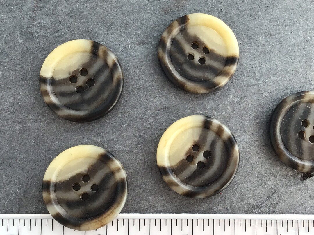 1" Fudge Brown Beige Buttons ITALIAN Vintage Sewing Button for Clothing ...