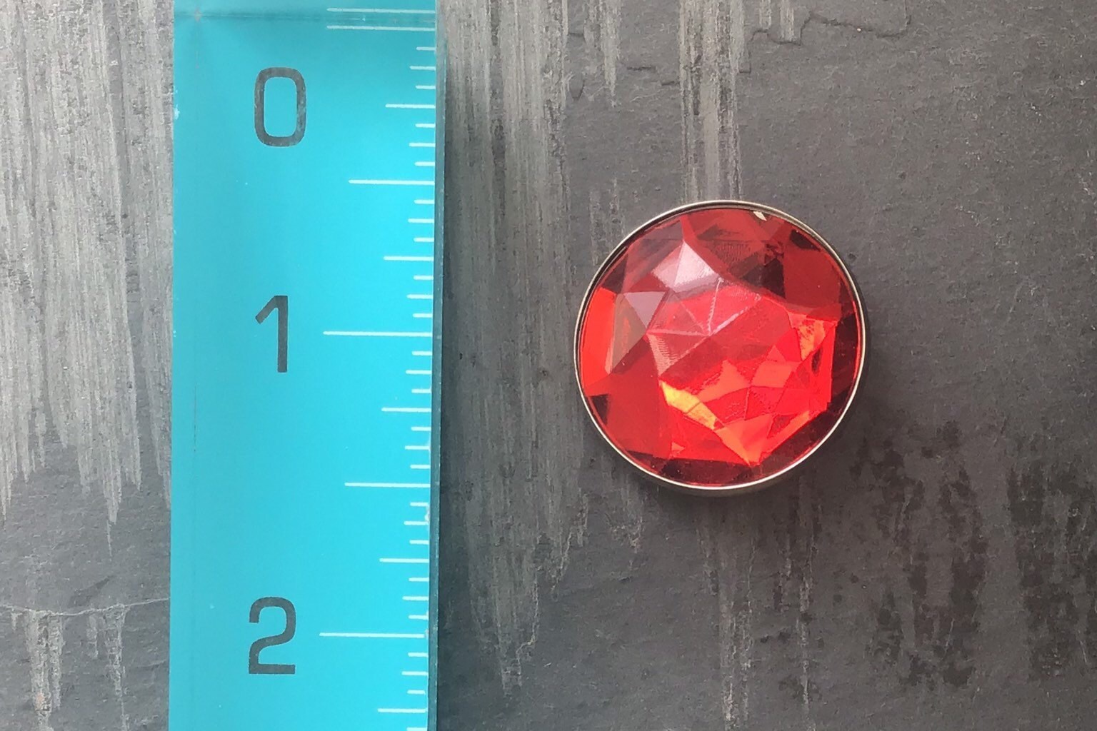 GORGEOUS RED GEM 1-1/8 Metal Buttons for Clothing / | Etsy