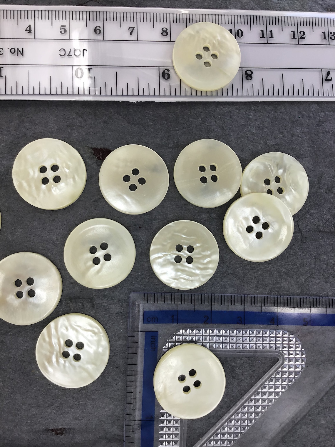 Imitation Ivory Shell Buttons 13/16 VINTAGE Sewing | Etsy