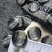 1" Grey Buttons WHOLESALE 4 Hole Buttons VINTAGE 25mm 40L Gray Buttons ...