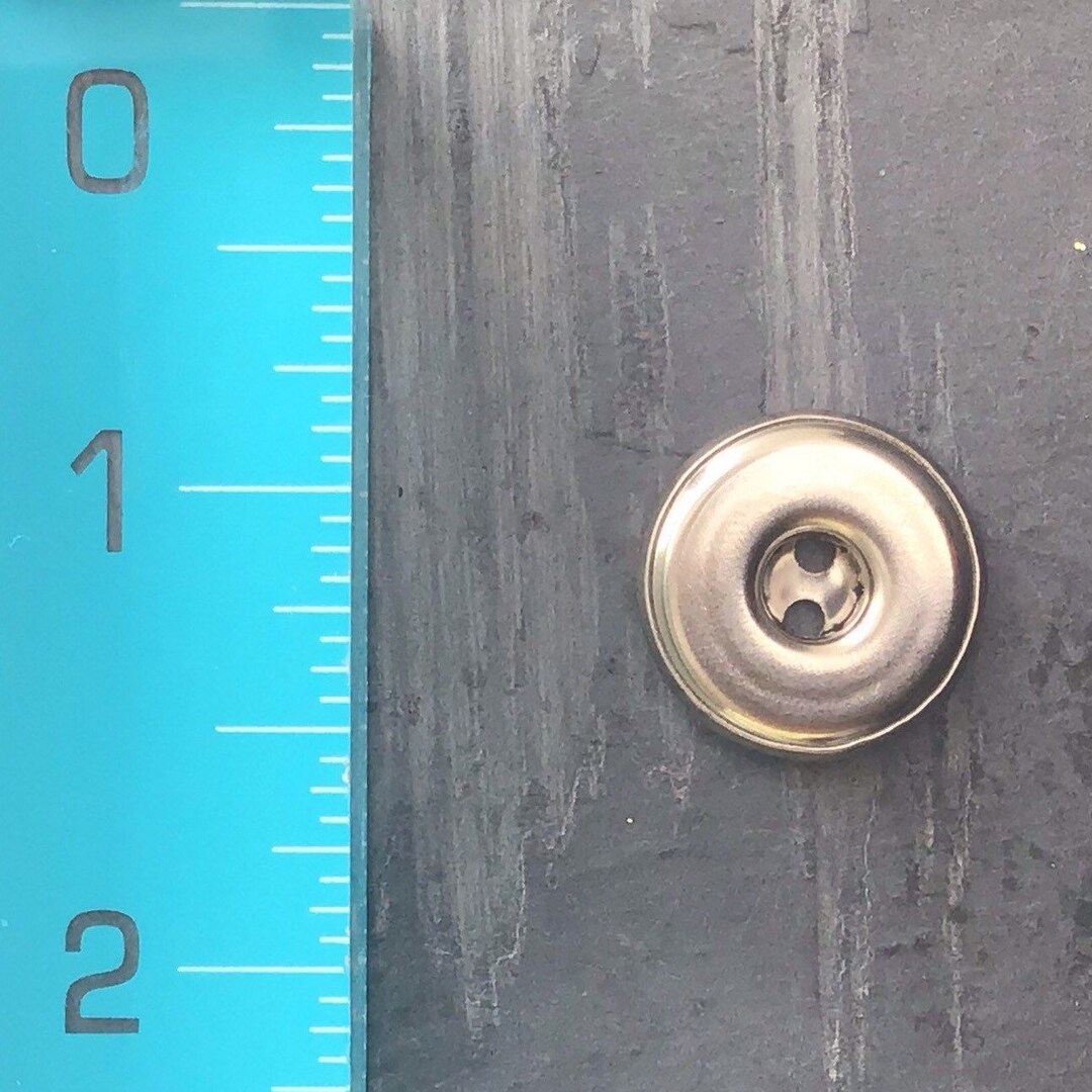 3/4" SILVER METAL Buttons for Clothing / Vintage 2 Hole Silver Buttons ...