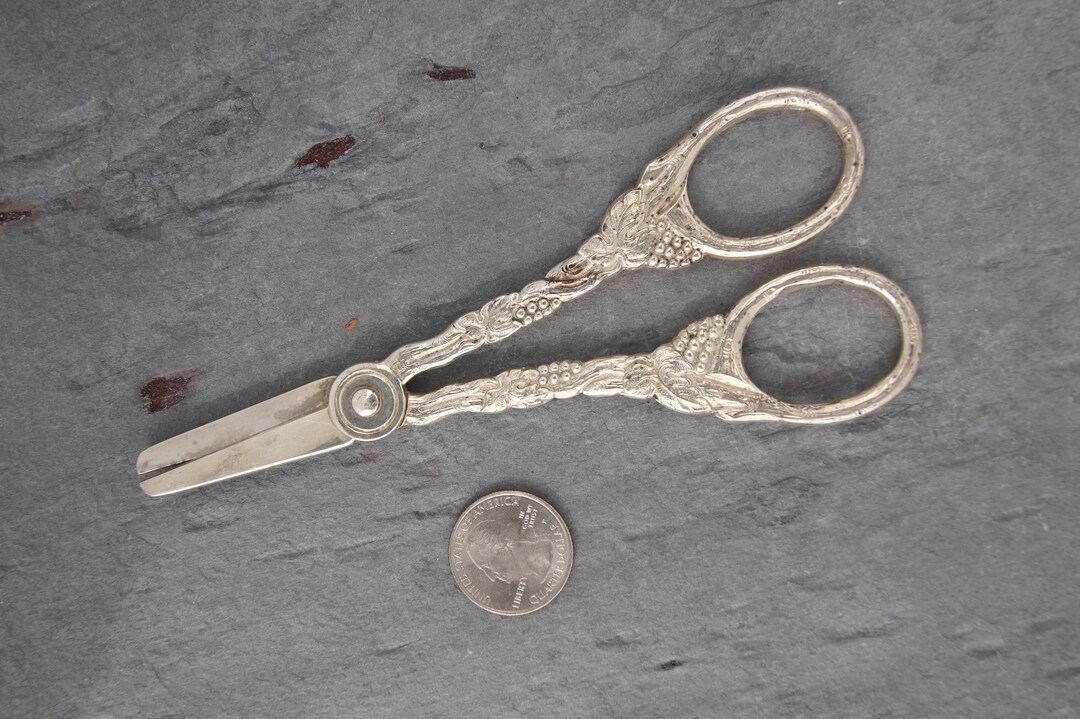 Antique SILVER PLATE Grape Scissors Great Condition SWEDEN Grape Shears ...