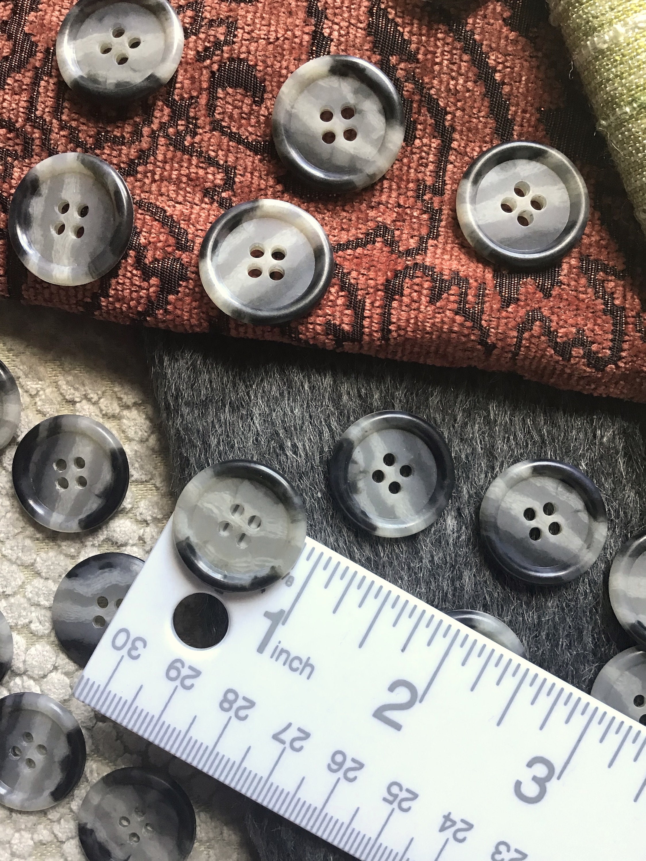 QUALITY Multi Grey Buttons ITALIAN Vintage Sewing Button for - Etsy