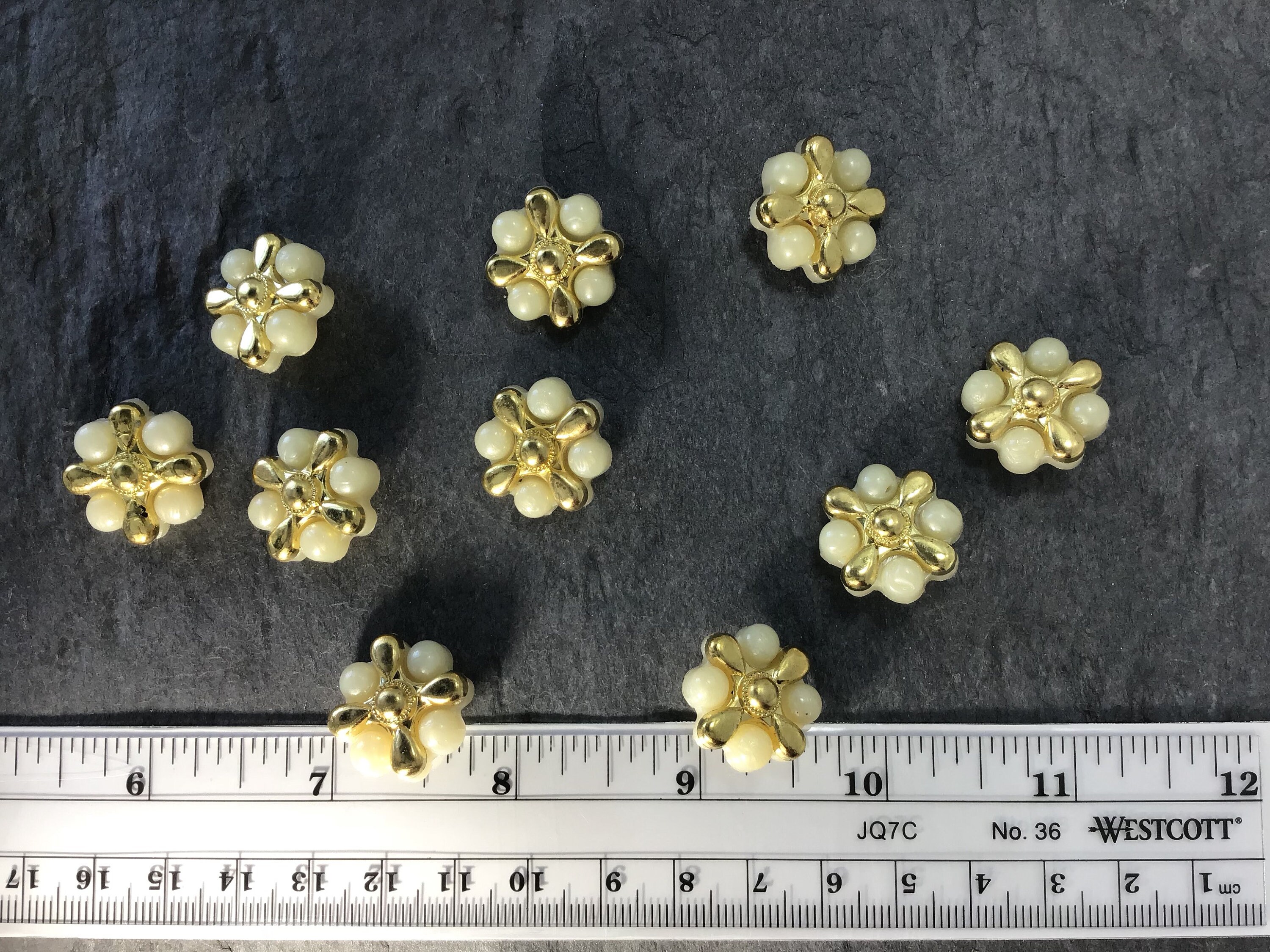 3/4 METALLIC Gold Buttons VINTAGE Sewing Button for | Etsy