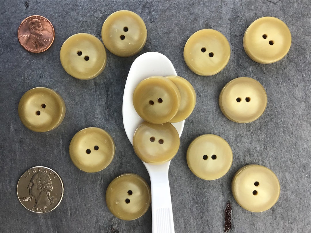7/8" 2 Hole Camel Buttons ITALIAN Vintage Sewing Button for Clothing ...
