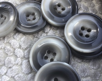 1 Grey Buttons WHOLESALE 4 Hole Buttons VINTAGE 25mm 40L - Etsy