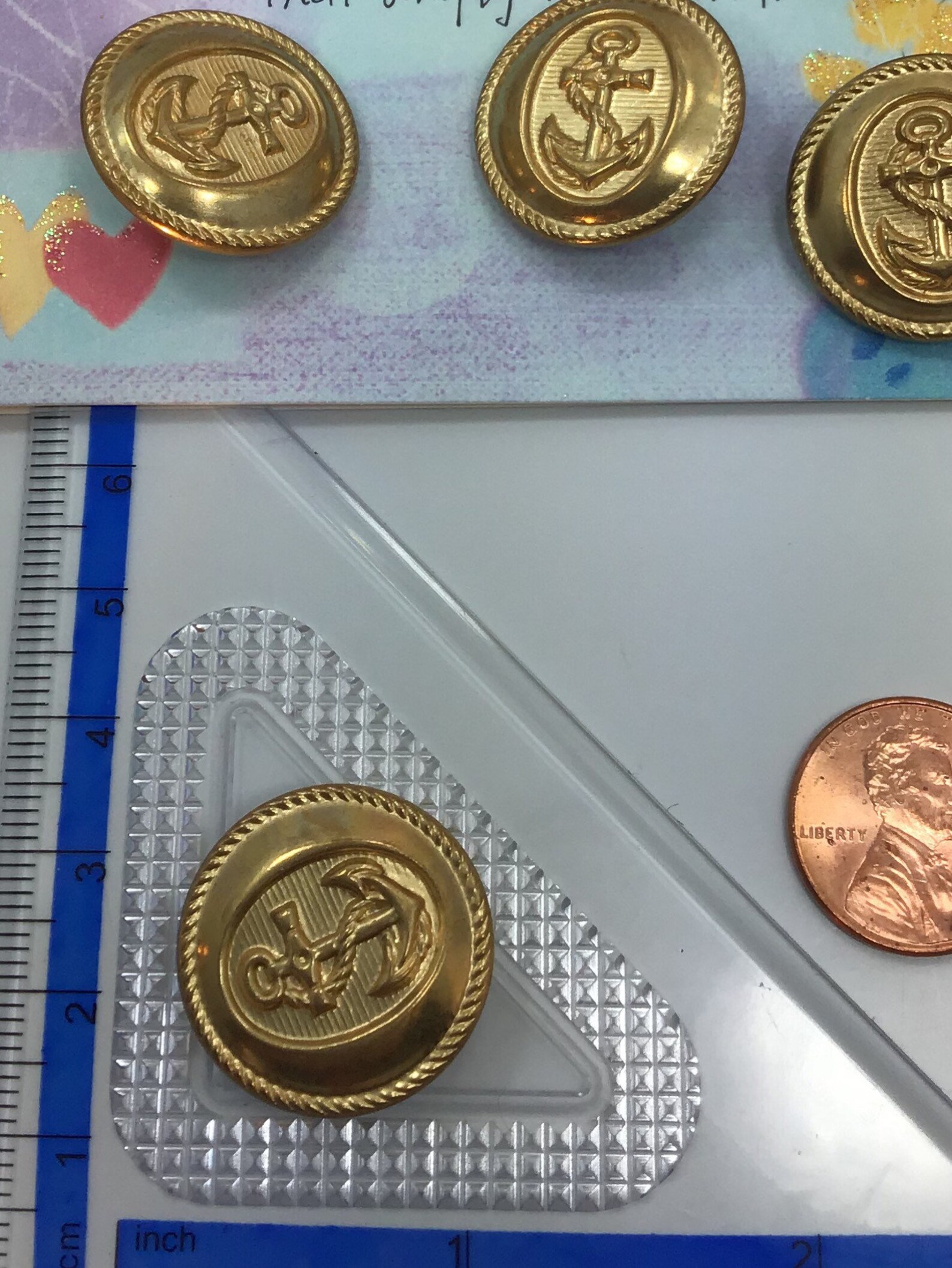 QUALITY 7/8 Anchor Embossed Gold Metal Shank Buttons - Etsy