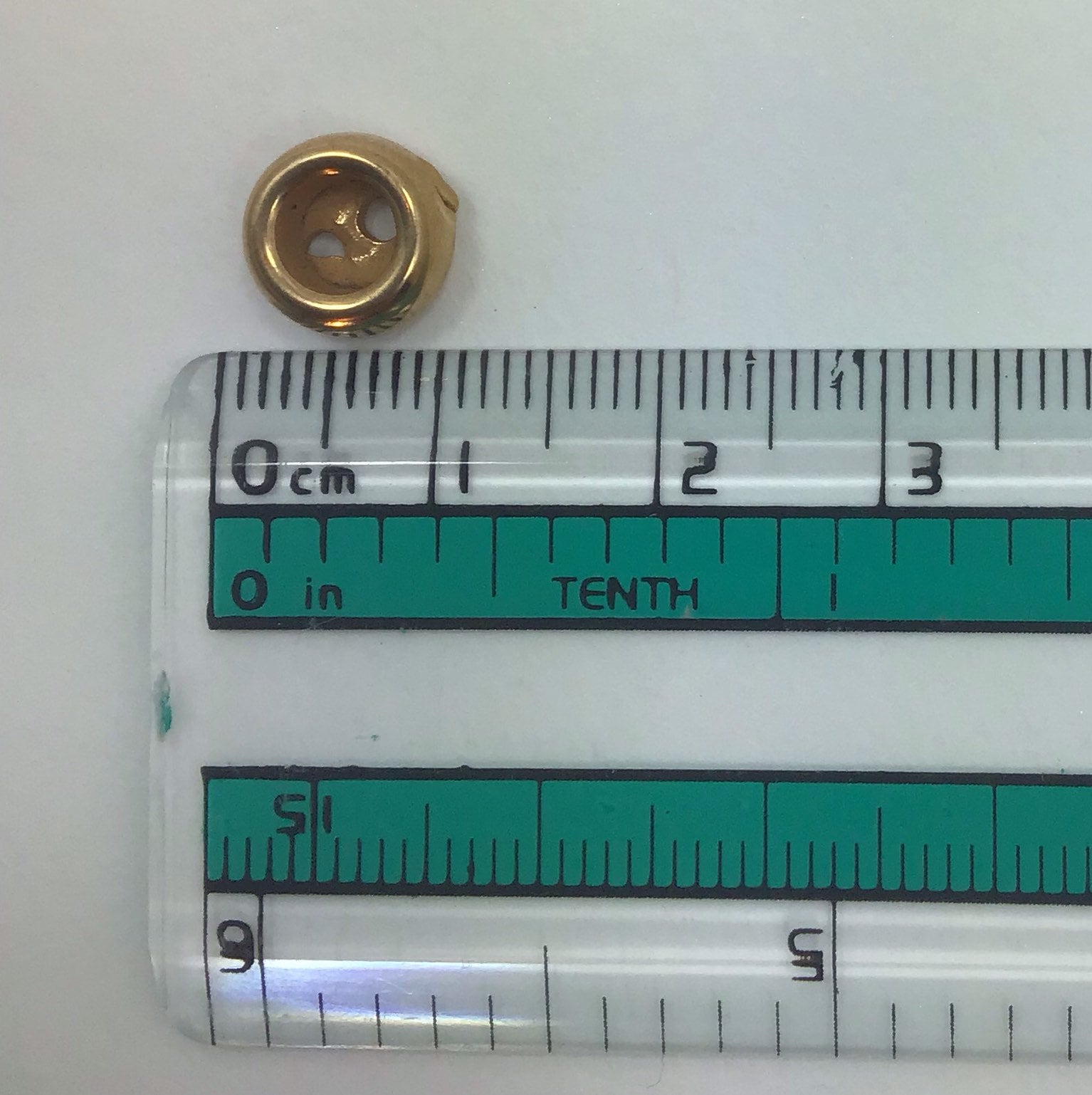 3/8 SMALL GOLD Buttons VINTAGE 2 Hole Metal Buttons for | Etsy