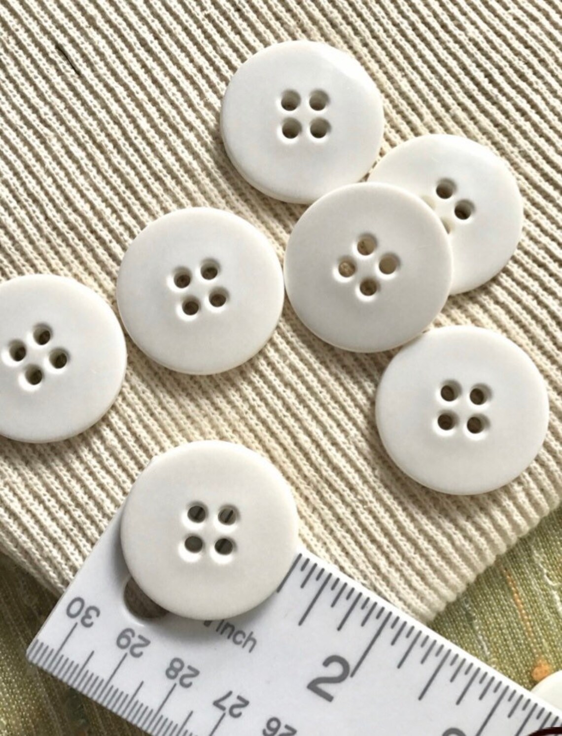 Vintage White 4-hole Buttons: 1-1/4" Made in USA - Etsy