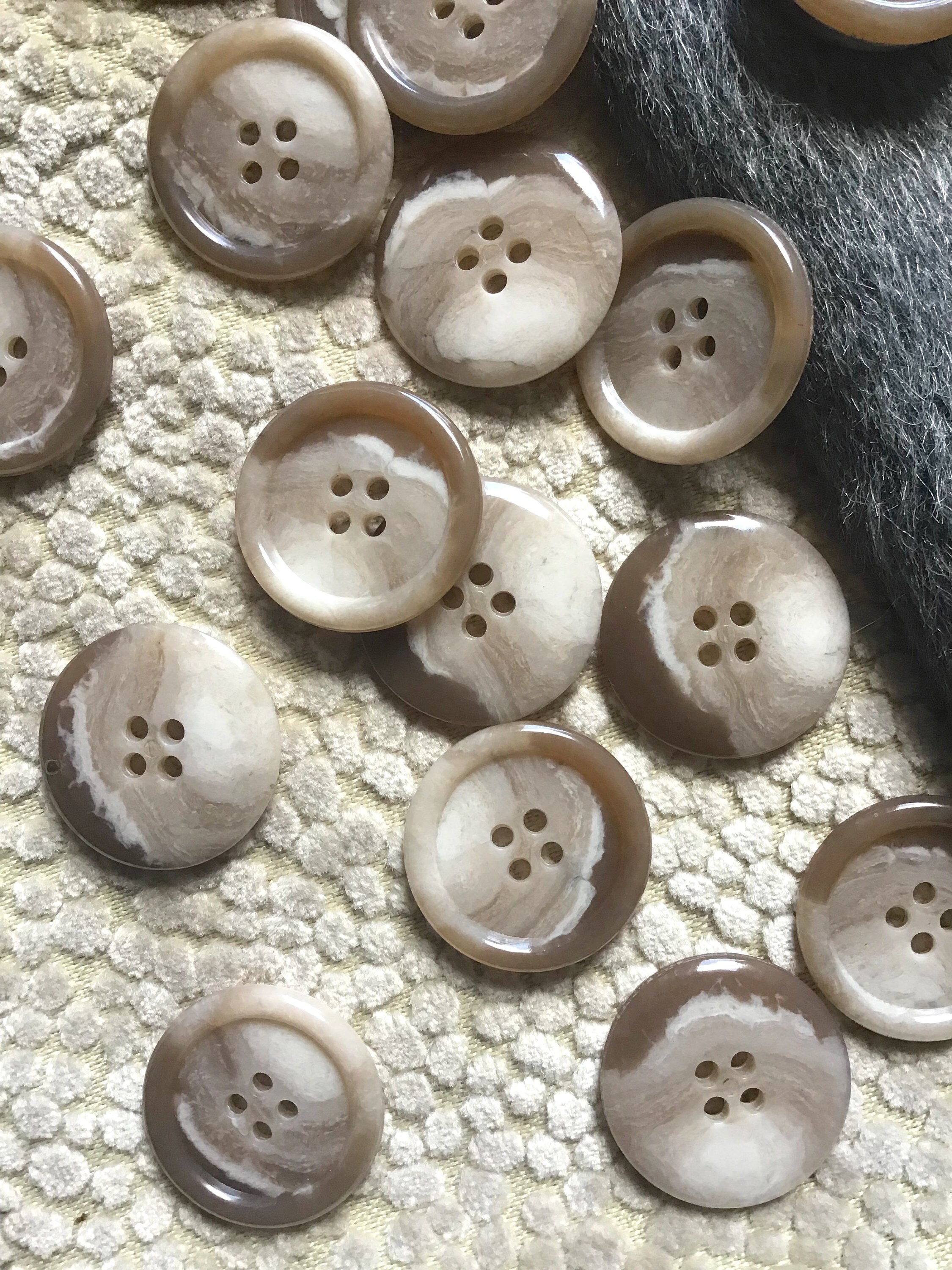Vintage Italian Taupe Marble-like Buttons: 1-1/8" Sewing Buttons - Etsy
