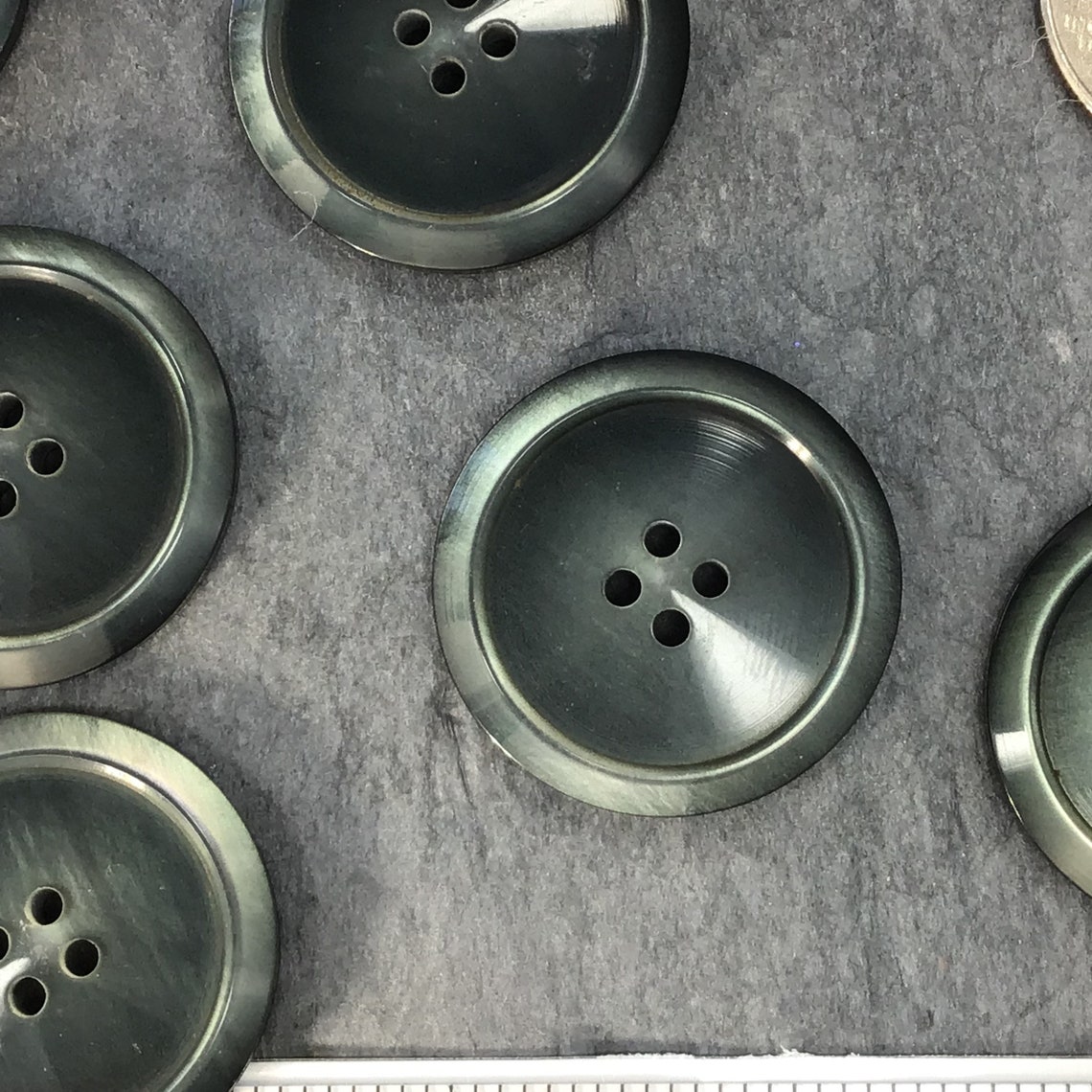 QUALITY 1-1/4 Shiny Grey Buttons ITALIAN Vintage Sewing - Etsy