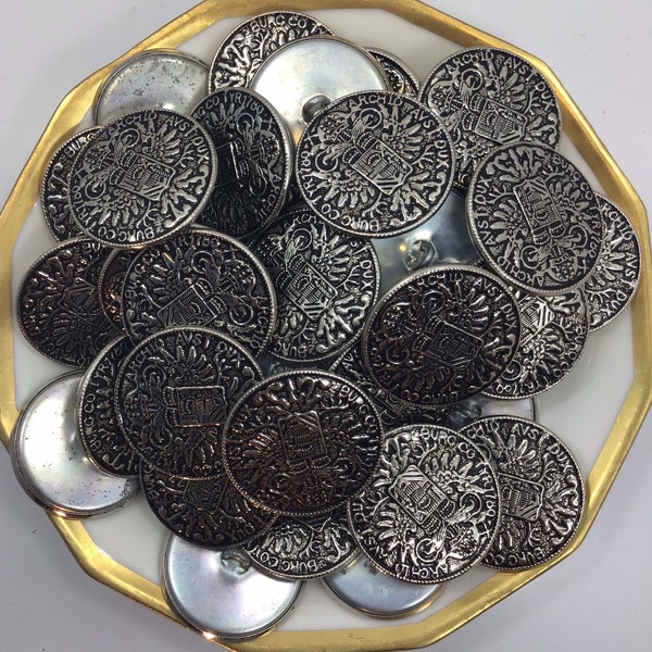 Embossed Buttons - Etsy