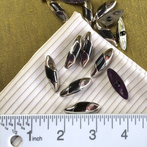 BLACK SILVER Buttons 1-1/4" X 1/4" Shank Button / Dress & Shirt ...