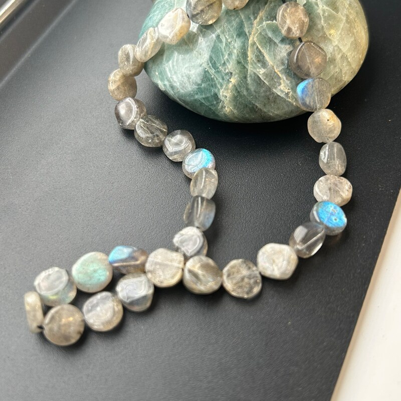 Flat Gemstone Beads - Etsy