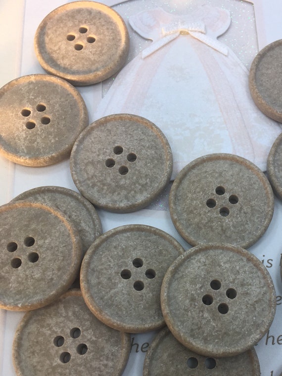 QUALITY 1 Natural Sandstone Tan Buttons ITALIAN Vintage | Etsy