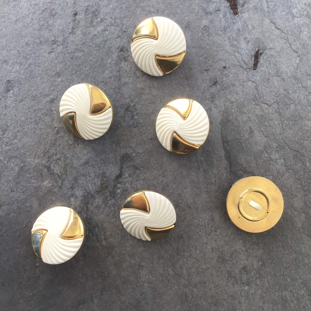 GOLD BUTTONS 1" Vintage Plastic Shank Buttons for Clothing / Blazer ...